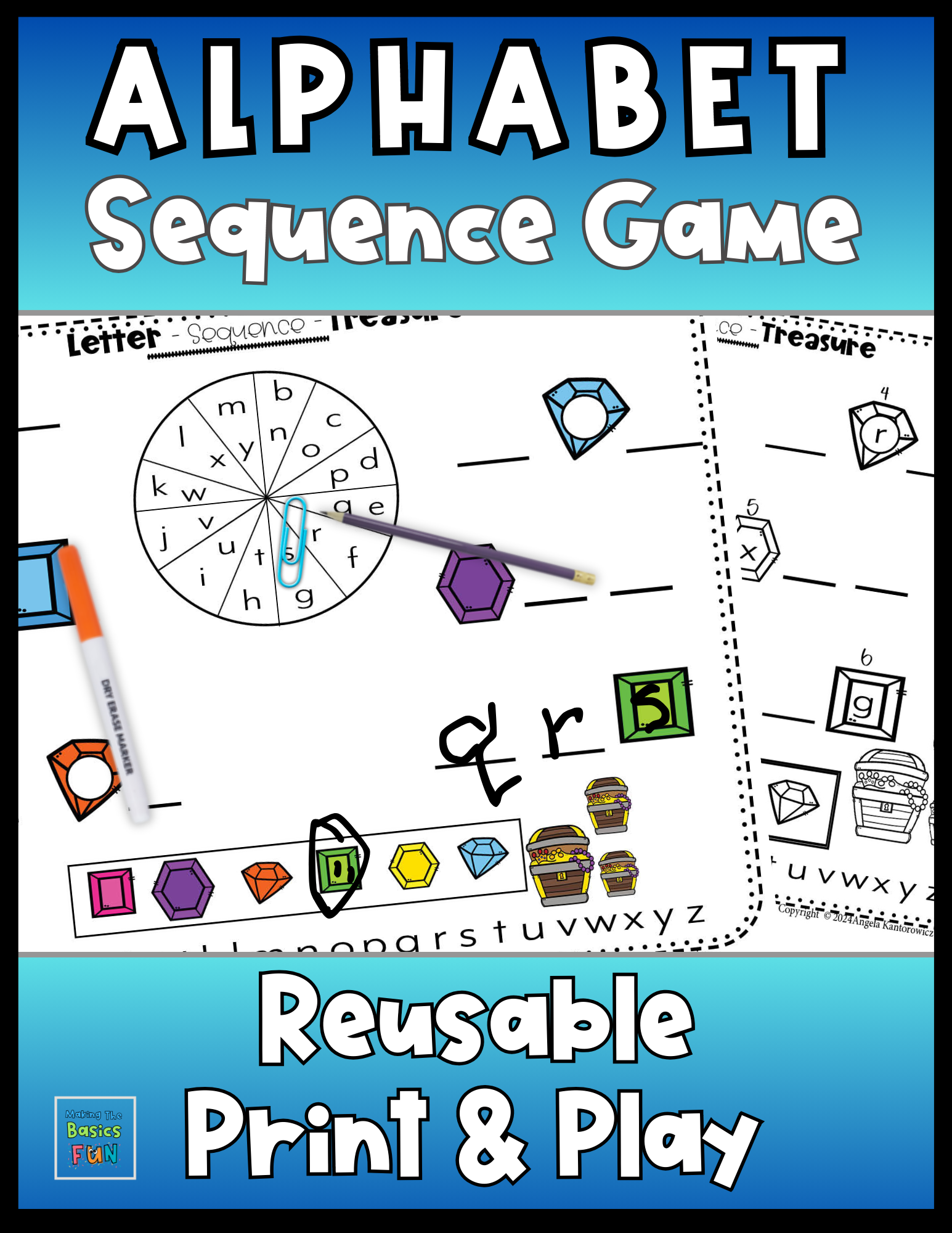 Alphabet Sequence Game - Letter Sequence Treasure – Making The Basics ...