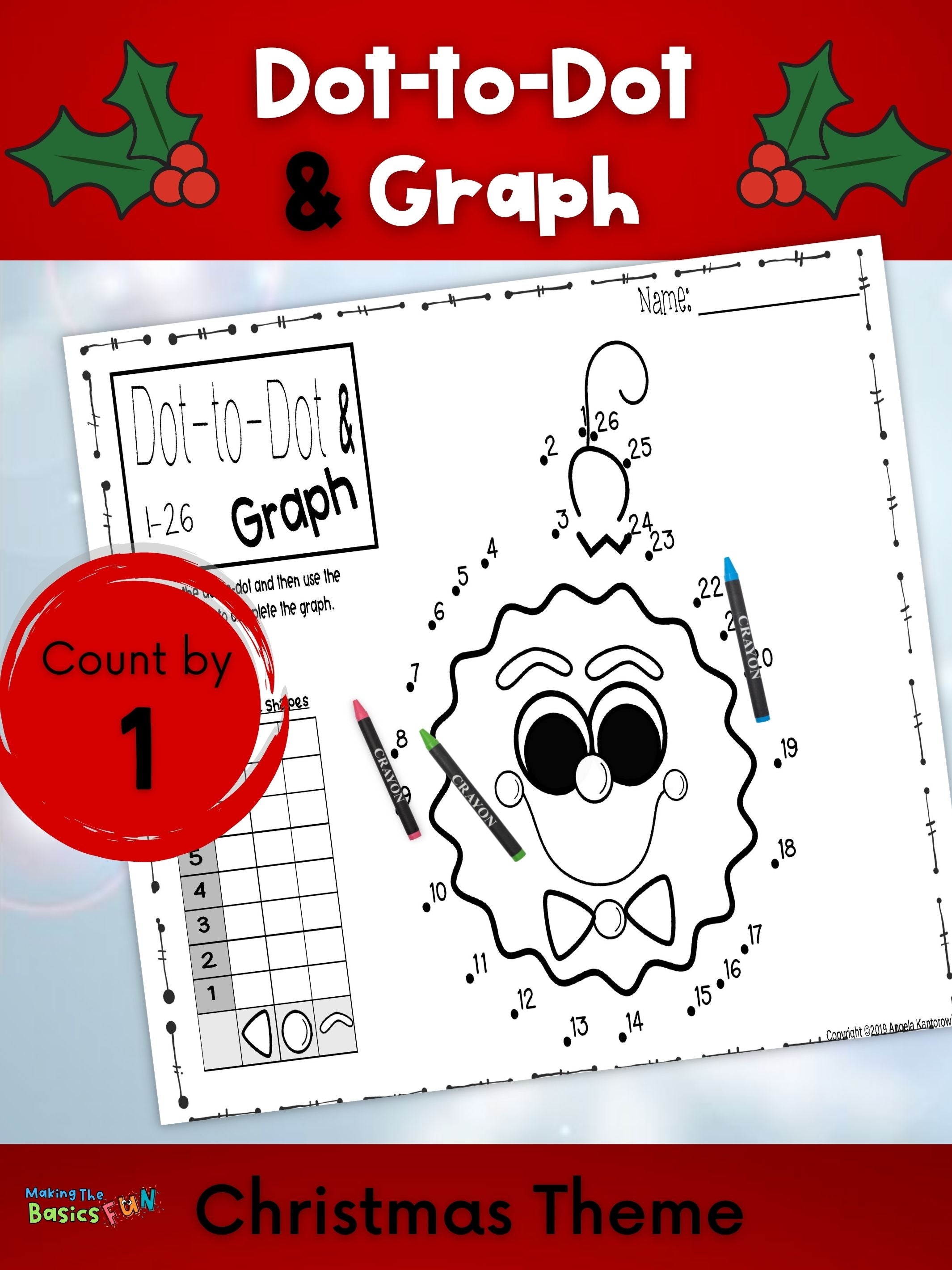 Dot-To-Dot & Graph Count by 1 - Christmas – Making The Basics Fun Store